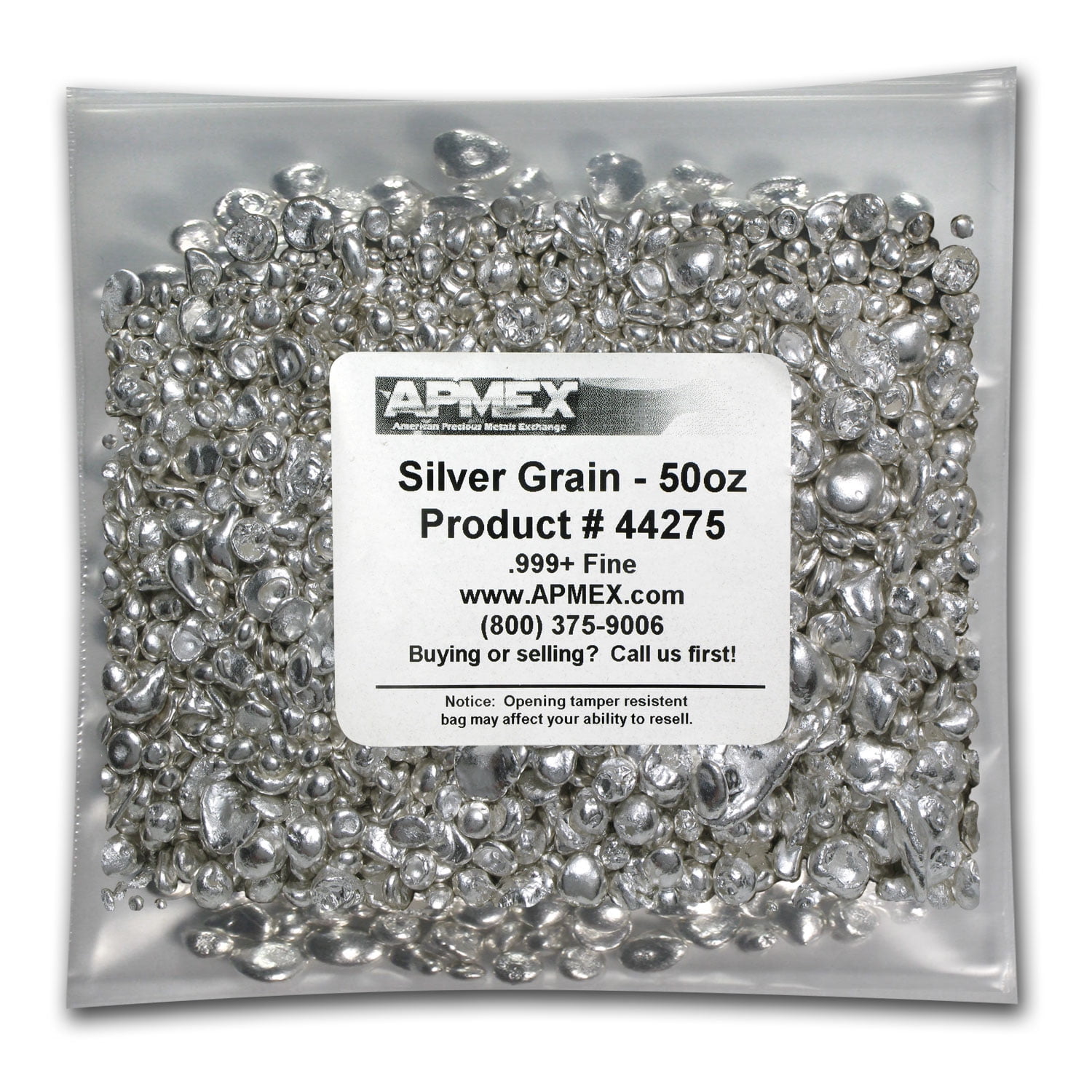 50 oz Bag Silver Grain/Shot .999+ Fine - Walmart.com
