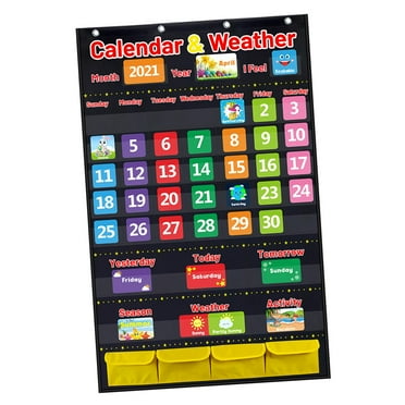 Calendar Pocket Chart Classroom Organized Chart Education Early ...