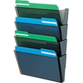 DocuPocket Stackable Four-Pocket Wall File Letter, 13 x 4 x 7, Smoke ...