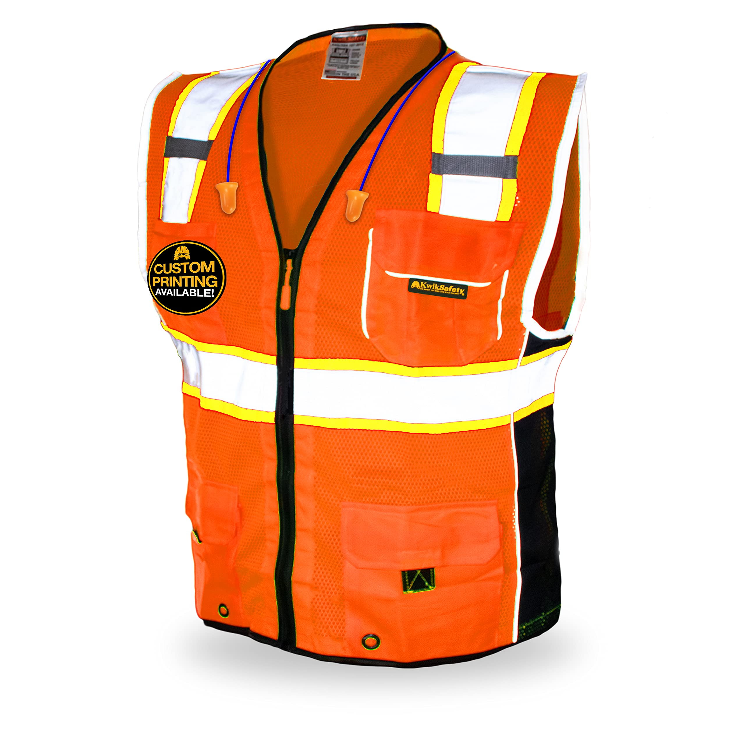 KwikSafety (Charlotte, NC) CLASSIC Safety Vest (JUMBO Pocket) Class 2 ...
