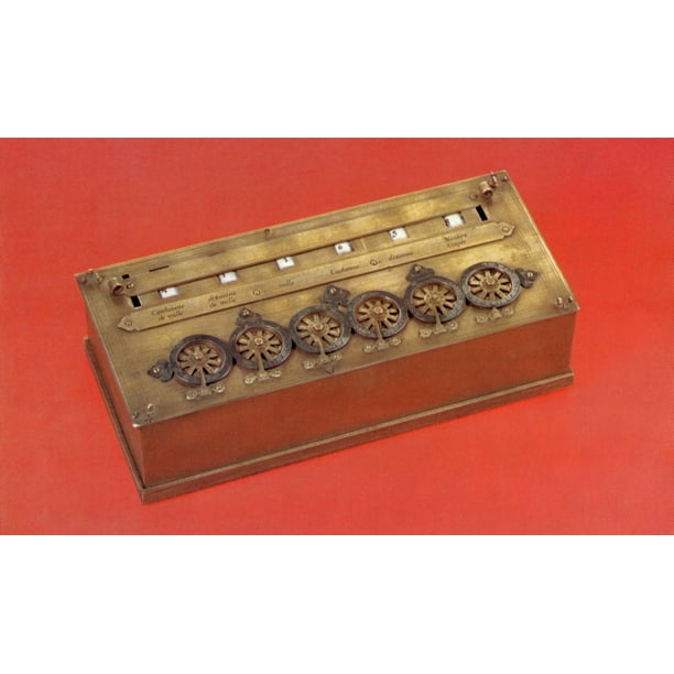 Pascaline Mechanical Calculator 1642 Rolled Canvas Art - Science Source ...