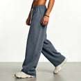 AnuYalue Men's Sweatpants Elastic Waist Drawstring Wide Leg Jogger ...