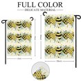 Bees Loves Garden Flag 28x40 Inch Vintage Country Yellow Bee Plaid Dot ...