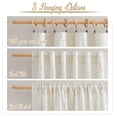 Natural Linen Kitchen Curtains 24 Inch Rod Pocket and Back Tab Semi ...