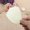 20pcs Wooden Shield Shapes Cutouts DIY Craft Embellishments Unfinished ...
