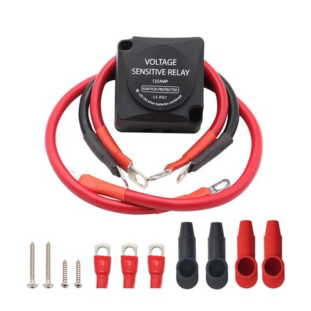 ATV Dual Battery Isolator Kit Voltage Sensitive Relay Professional 12V ...