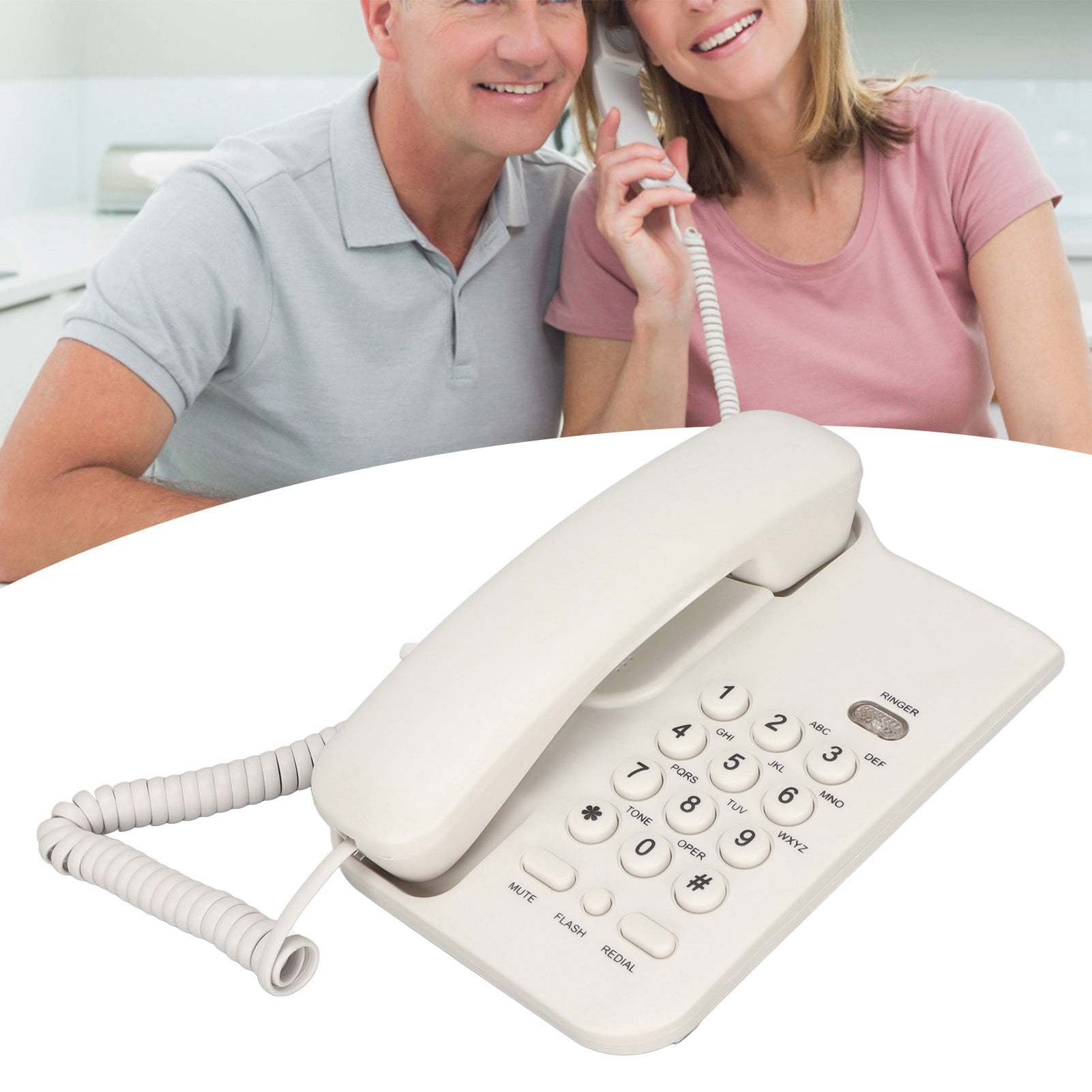 Click here for Amonsee Landline Telephone  White Waterproof Dustp... prices