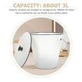 GOOHOCHY Enamel Bucket Containers for Food Pail Large Milk Ice with Lid ...