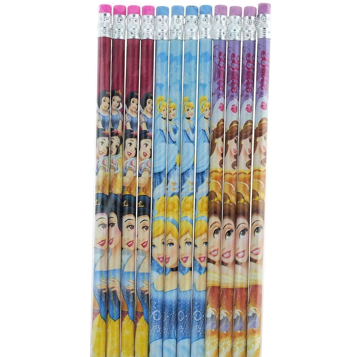 Disney Princess Authentic Licensed 12 Wood Pencils Pack - Walmart.com