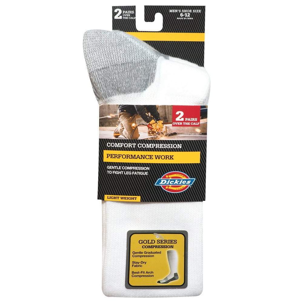 Dickies - Dickies Men's Light Compression Crew Sock, 2 Pack - Walmart ...