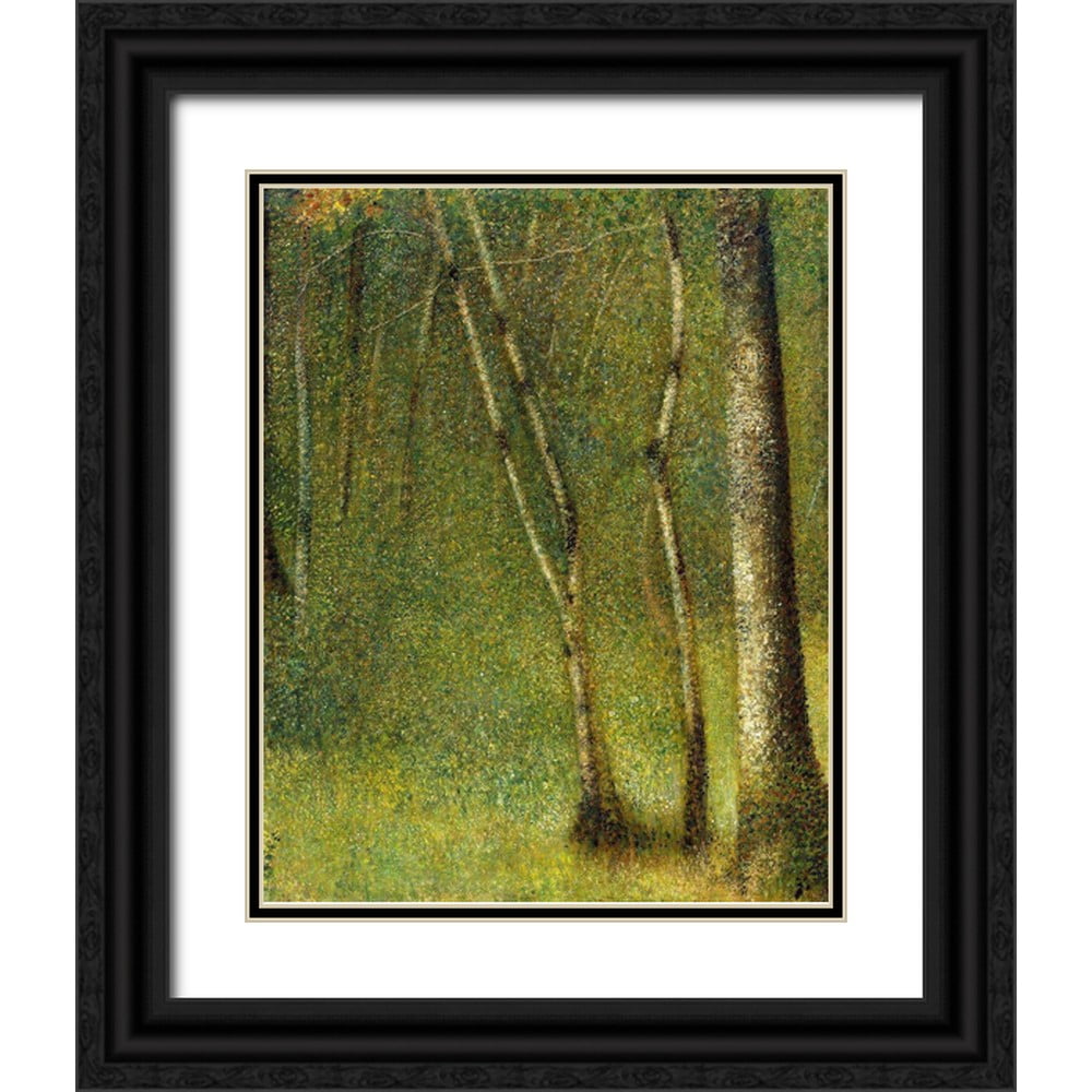 Seurat, Georges 12x14 Black Ornate Wood Framed with Double Matting ...