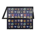 PENNZONI Medals Display Case, Military Shadow Box, Black w/ Green Felt ...