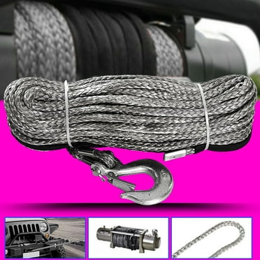 Portable Winch Rope - 164ft.L x 1/2in. Dia., 8100 lbs. Tensile Strength ...