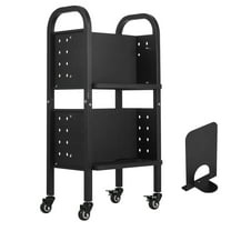 KFFKFF Rolling Library Book Cart, 330 lbs Capacity, 30.3 x 15 x 48.0 ...