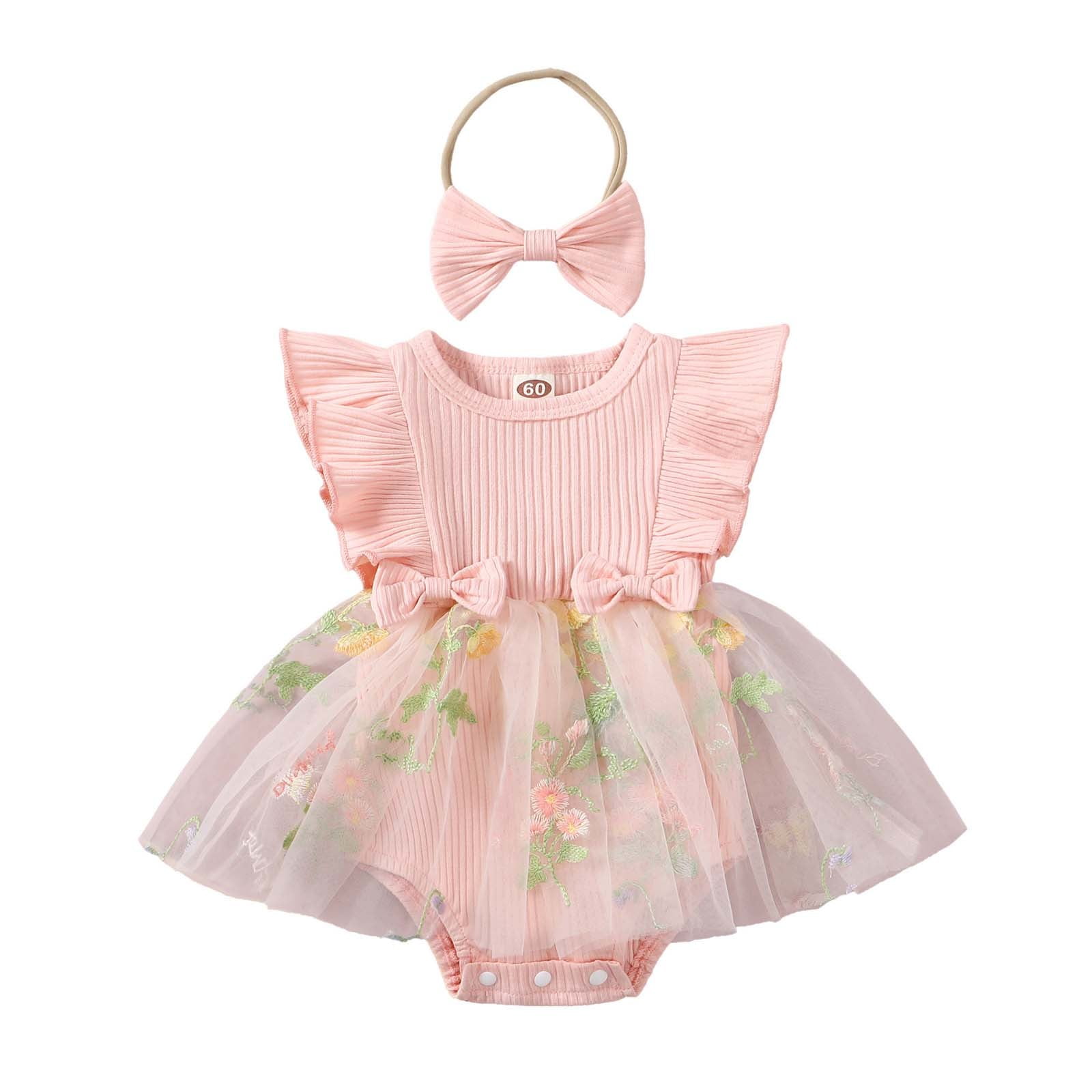 Click here for Tbwnwg Baby Girl Dresses 0-3 Months baby Girls Emb... prices