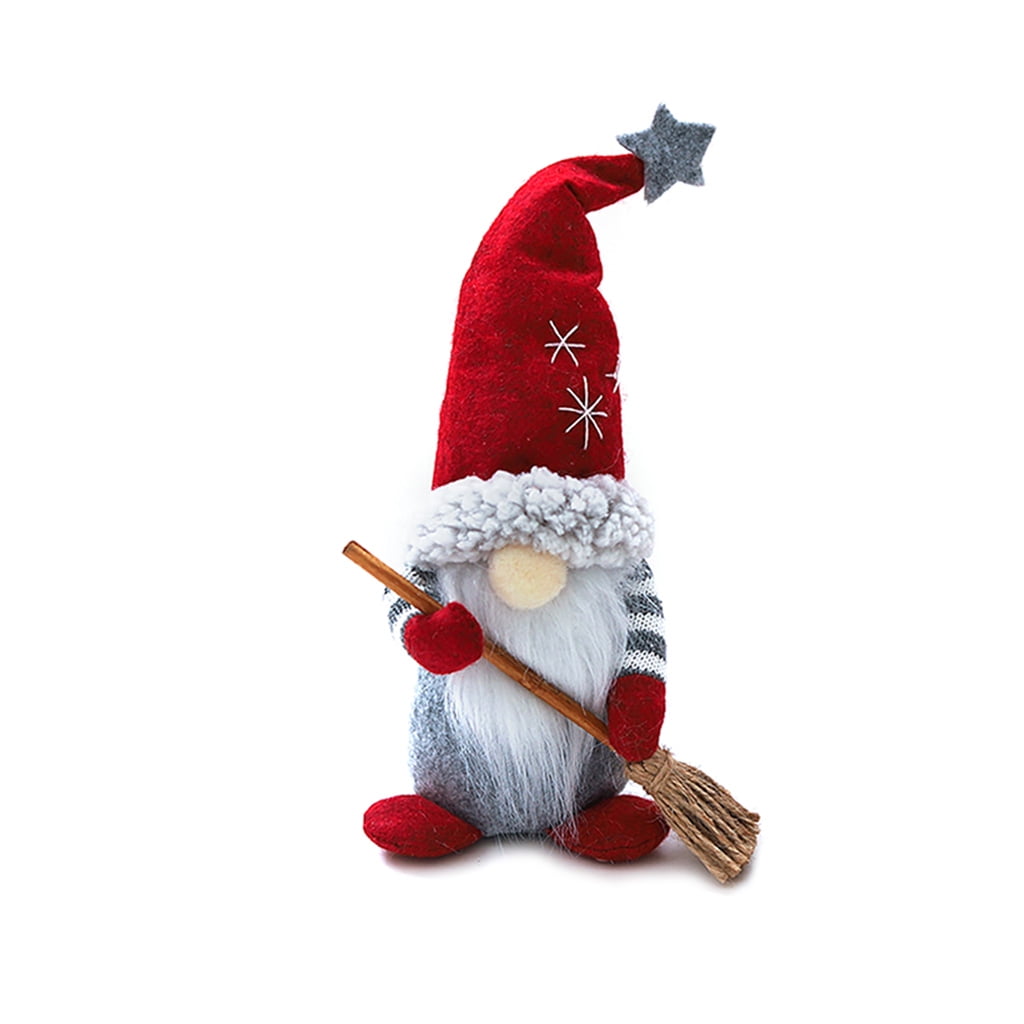 VIEGINE Kawaii Christmas Decoration Swedish Gnome Plush Sweeping Gnome ...