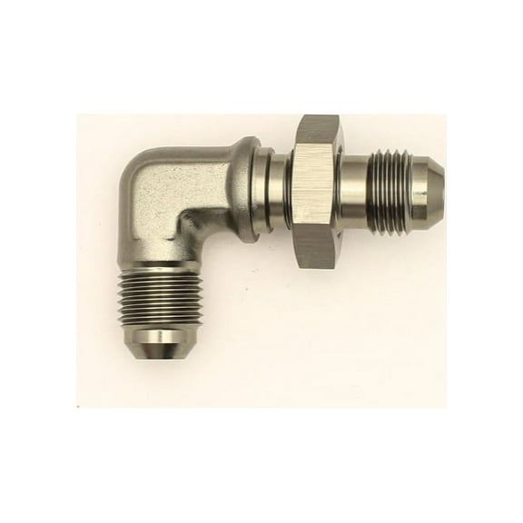 DeatschWerks 6AN Male Flare To 5/16in. Male Barb Bulkhead Adapter 90 ...