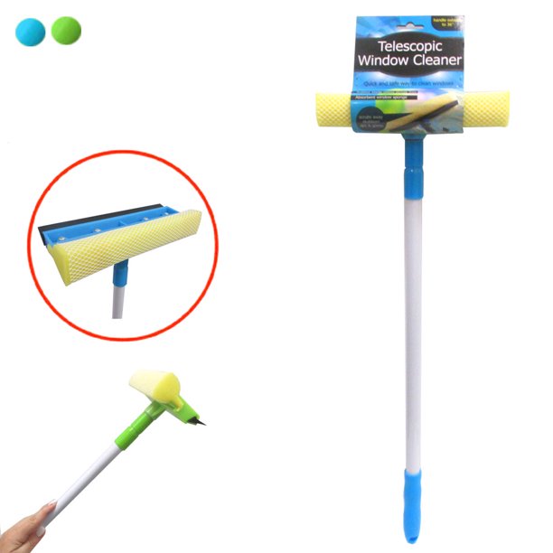 Telescopic Window Cleaner Extendable Squeegee Wiper Long Handle Washer ...