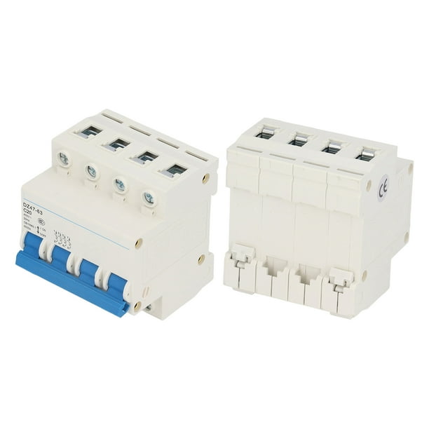 Circuits Breakers, 400V 20A Pa66 Shell DIN Rail Mount 4P Mini Circuit ...
