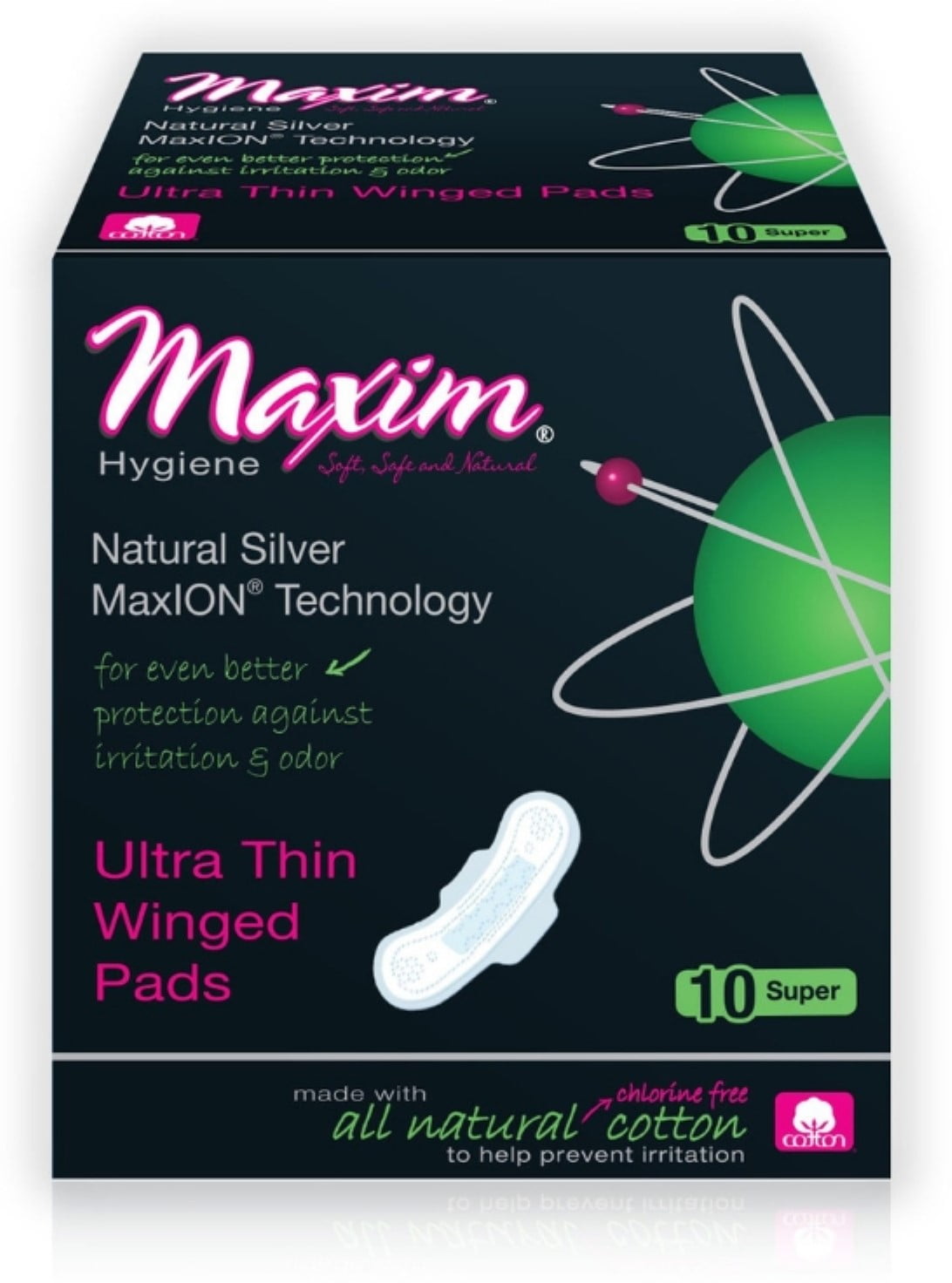 2 Pack - Maxim Natural Wing Ultra Thin Winged Pads, 10 ea - Walmart.com