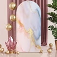 Abstract Marble Stone with Gold Stripe Arch Backdrop Cover Stretchy ...