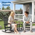 Set of 4 HDPE Outdoor Rocking Chairs with 2 Side Tables, Poly High Back ...