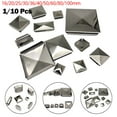 1pc Square Post Cap Stainless Steel To Steel Galvanized Cover Pyramid ...