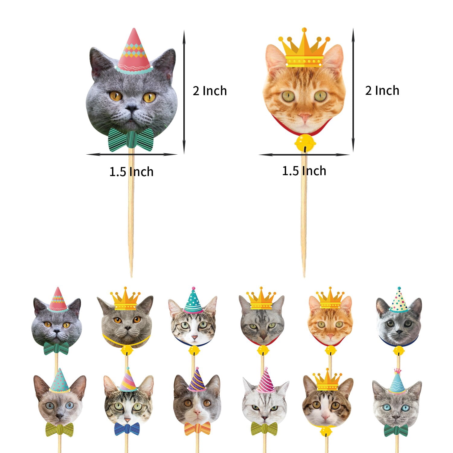 Buy Cute Cat Themed Birthday Party Decorations Pawty Meow Cat Balloons ...