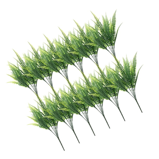 wolftale 12 Pieces Artificial Plant Fake Leaf 7 Branches Flower Faux ...