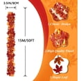 TETOU Fall Maple Leaves Garland Decor,50Ft Orange Glitter Tinsel Fall ...
