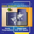 24 Pocket Bound Presentation Book, Blue with Clear View Front Cover, 48 ...