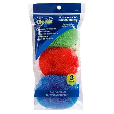 Uxcell Kitchen Plastic Soft Scrubber Scourer Pans Pot Brush Scouring ...