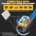 20000 lumens work light with stand, compatible with battery, 2 x 200 ...