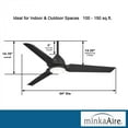 Minka-Aire Java 54-Inch 3-Blade Ceiling Fan in Coal Finish W/ Coal ...
