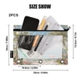 2 Pieces Pencil Bag Binder Pouches 3-Ring Page Turning Folder Pencil ...