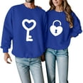 FINALGANG Men's Valentine's Day Festive Hoodie With Heart Key Lock ...