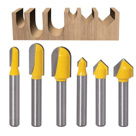 SICED 6pcs Grooving Cutter Set - 3pcs Round Cutters and 3pcs 90° V ...