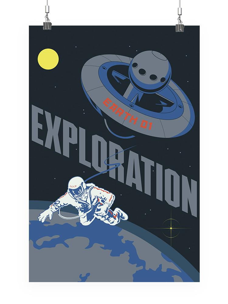 Astronaut In Outer Space Poster - Image by Shutterstock, - Walmart.com