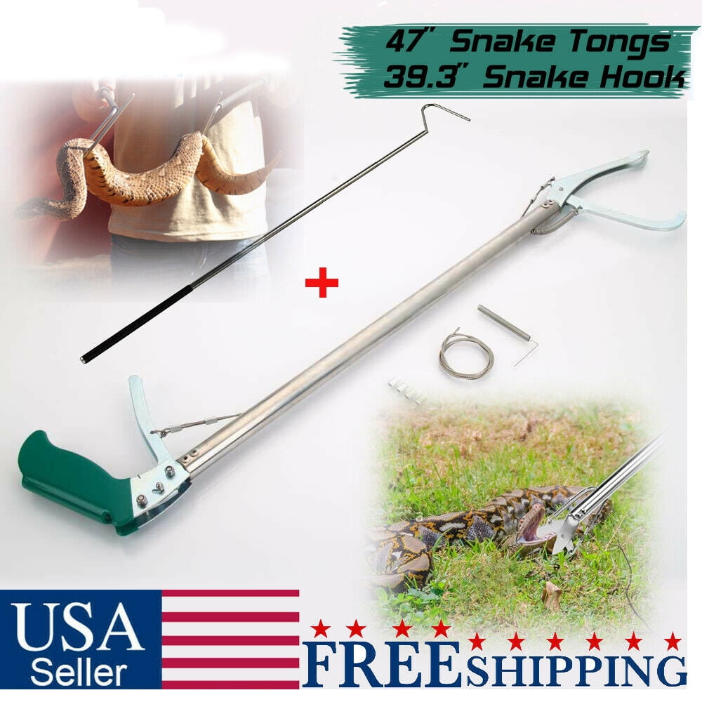 AYAMAYA 47” Snake Catcher+Snake Hook, Collapsible Extra Heavy Duty ...
