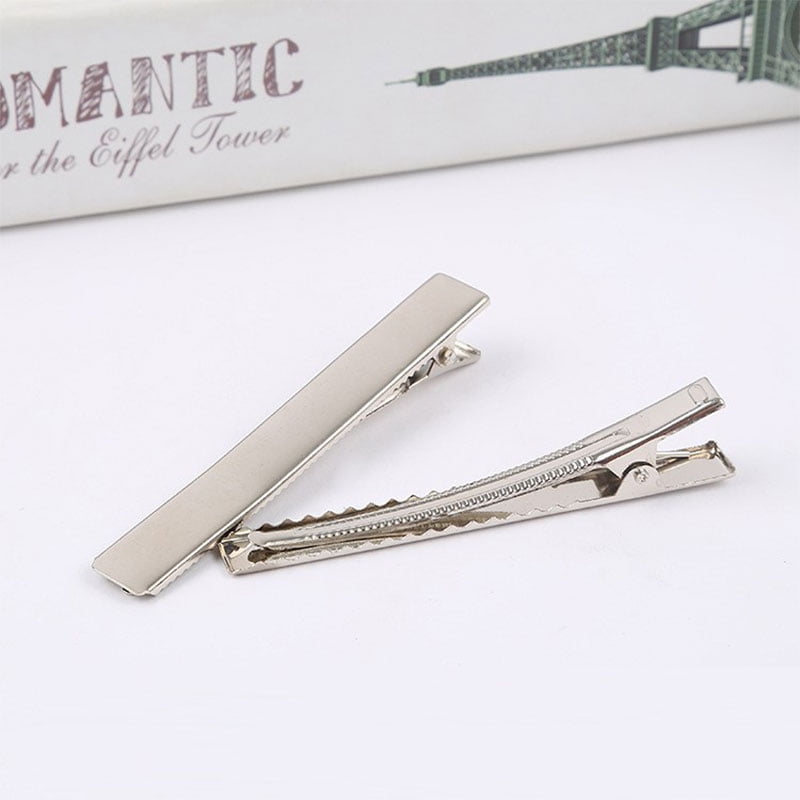 Racing Butterfly 50pcs Metal Alligator Hair Clips Bow Teethed Barrette ...