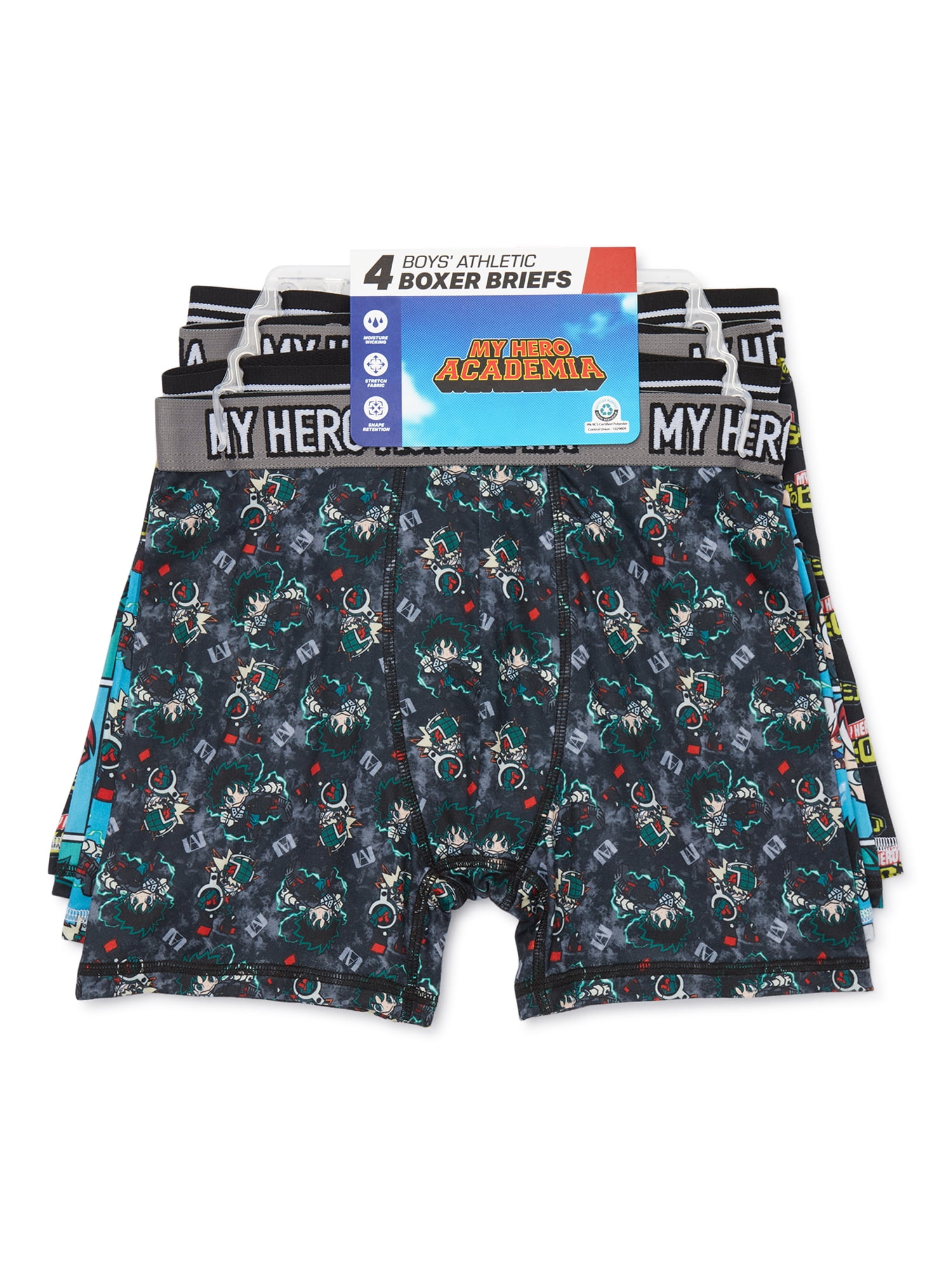 My Hero Academia Boys’ Print Boxer Briefs, 4-Pack, Sizes XS-XL ...