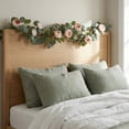 REGALWOVEN Artificial Rose Eucalyptus Garland, Faux Greenery Flower ...