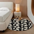 5ft Round Rug Halloween Area Rugs for Living Room Bedroom Washable Non ...