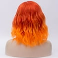 BERON Natural Looking Full Orange Short Wigs for Women, Curly Wavy 14 ...