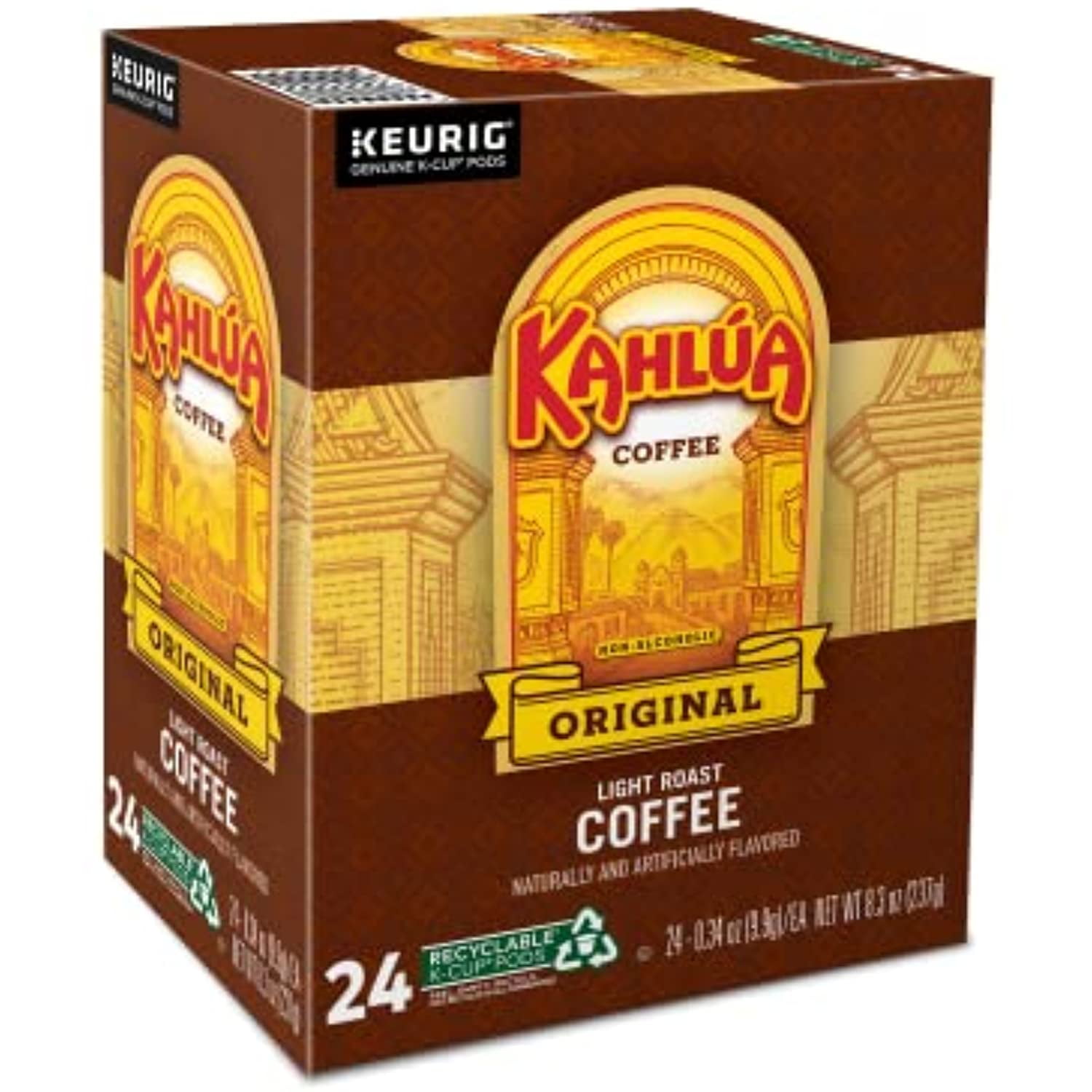 Kahlua Original, Single-Serve Keurig K-Cup Pod, Light Roast Coffee, 24 ...