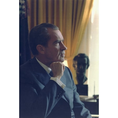 President Richard Nixon In A Self-Consciously Posed Official Portrait ...