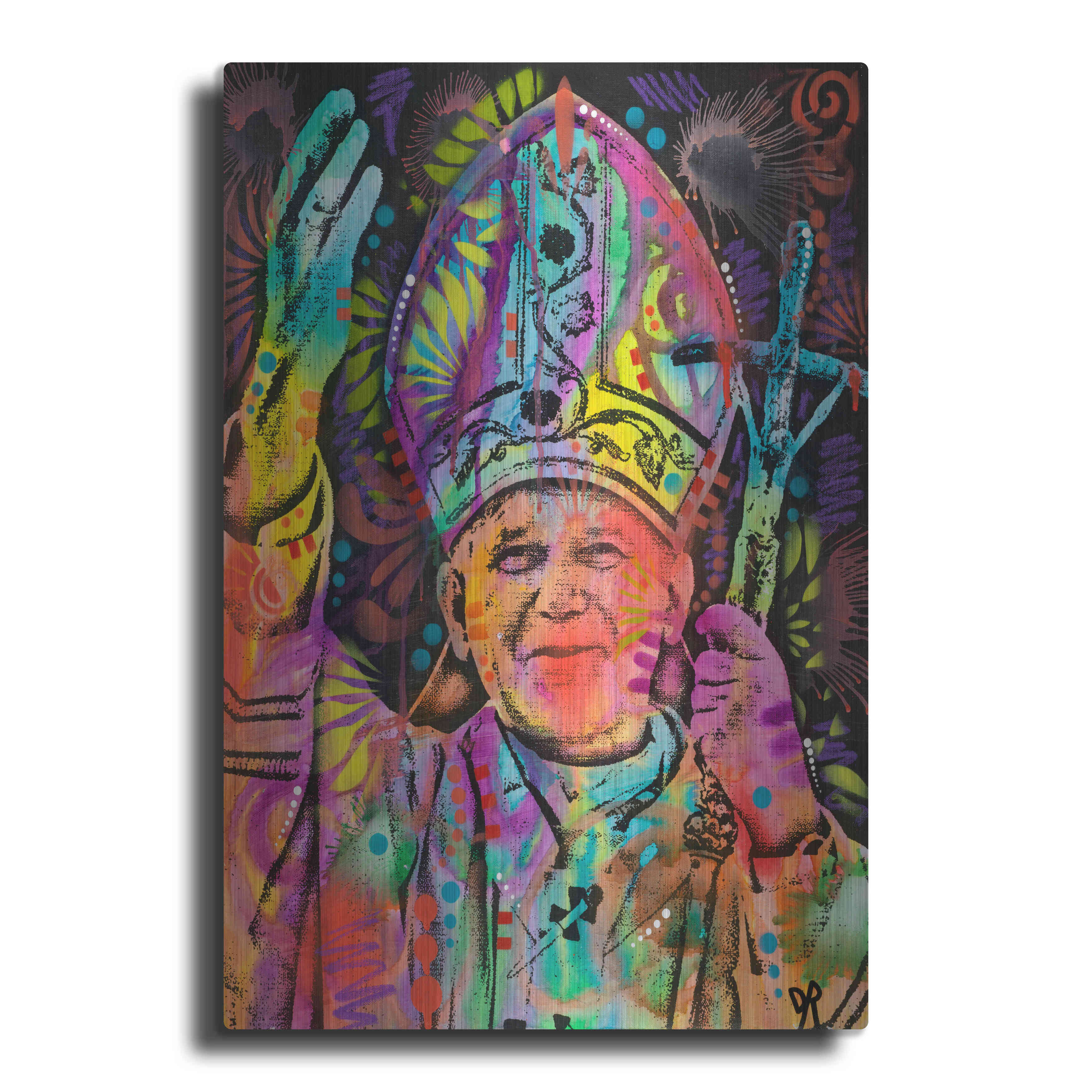Luxe Metal Art 'Pope' by Dean Russo, Metal Wall Art, 16"x24" - Walmart.com