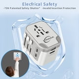 PIGADA Universal Travel Adapter, 6-in-1 International Plug, 2400W Smart ...