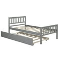 Twin Platform Bed With Trundle Sweden Solid Pine Wood Twin Platform