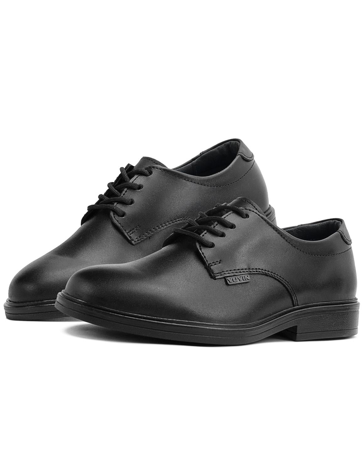 Zapato Escolar Para Niño Formal Piel Antiderrapante Negro negro 20.5 ...